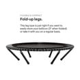 bellicon 49" Rebounder Trampoline, Bungee, Foldable Legs, Comfort Mat ...