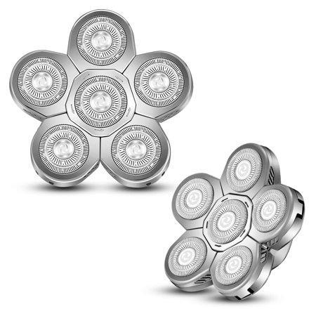 7 Heads Shaver Replacement Head for Electric Head Shaver 7 Blades 7D ...