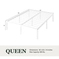 Amolife Heavy Duty Full Size 14'' Metal Platform Bed Frame with Ample ...