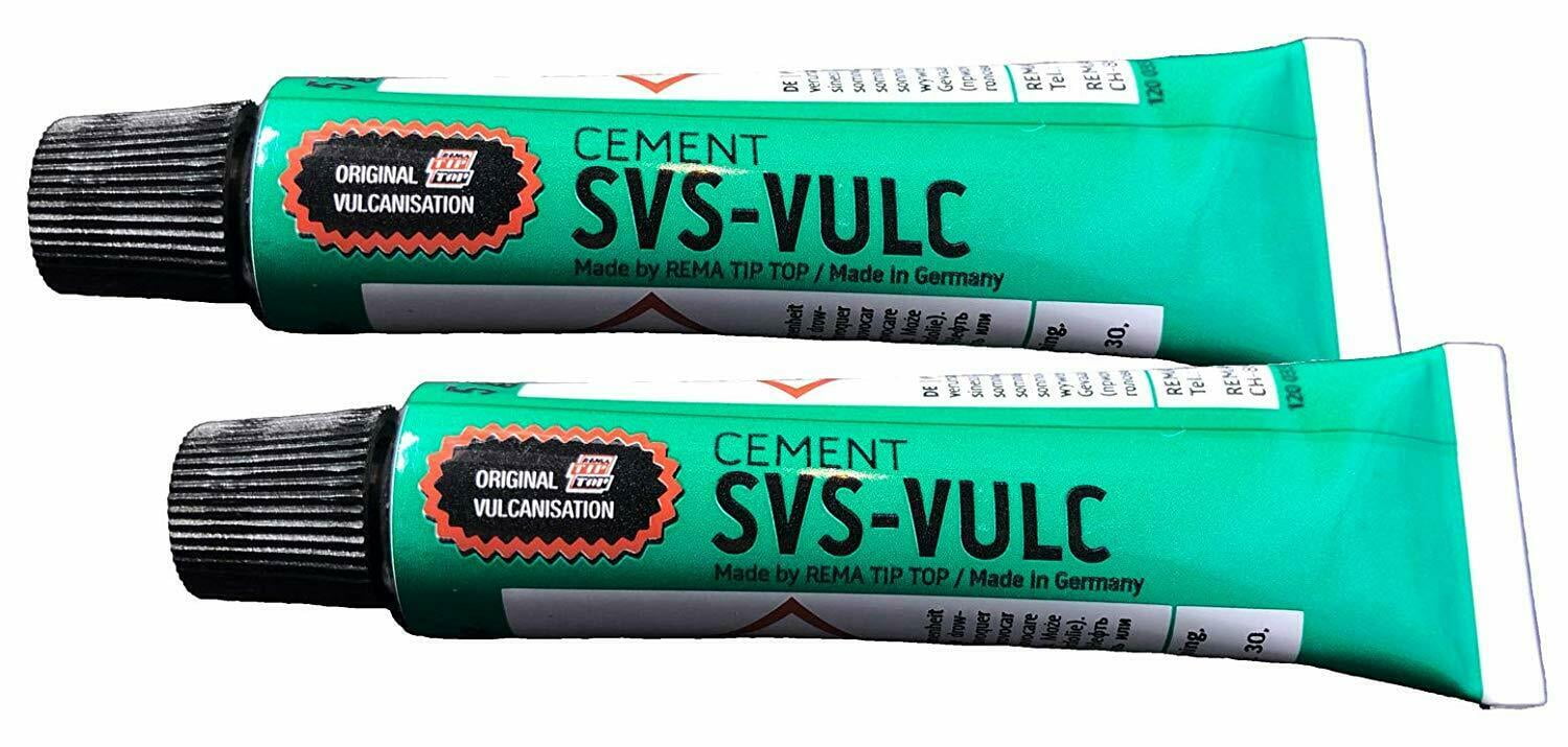 2 Tubes of Rema SVS-VULC Tube Patch Vulcanizing Cement 5 gram (7 ml ...