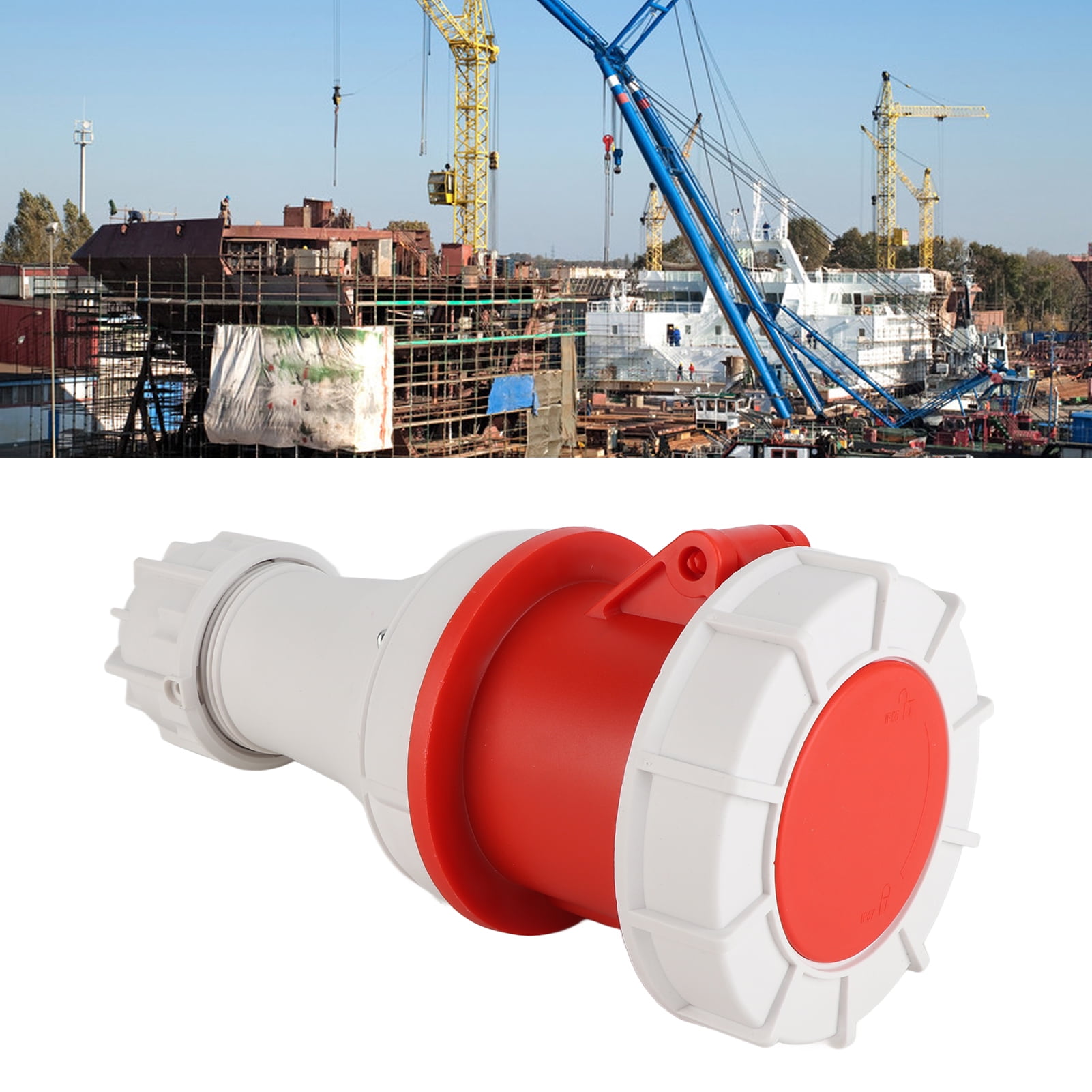 5 Pin Aviation Plug, 220-415V Aviation Socket 63A Compact for Workshops ...