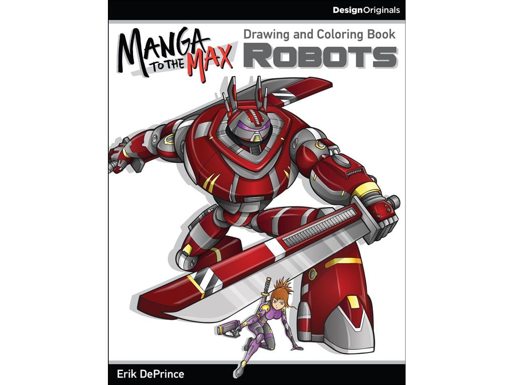 Design Originals Manga/Max Robots Coloring Bk - Walmart.com