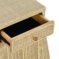Pemberly Row Contemporary Accent Natural Finish Rattan Nightstand ...