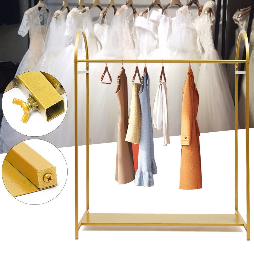 CNCEST Square Metal Garment Rack Gold Clothing Rack Wedding Dress ...