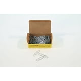 Smart Nickel Finished Non-Skid Paper Clips, Silver, 1.25", 100-Pack ...