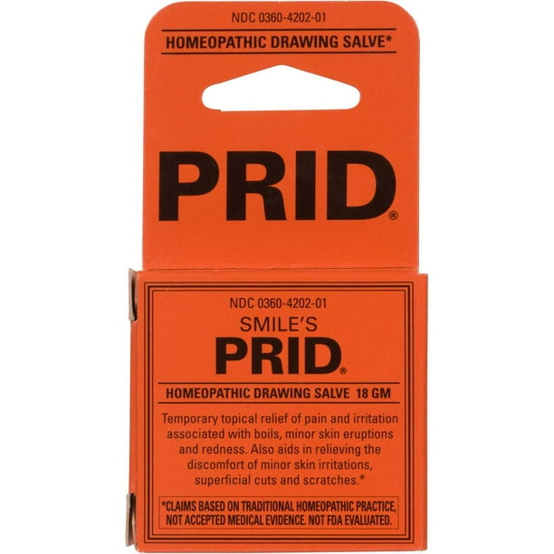 Pomada para dibujar PRID Smile's Prid Homeopathic, 18 g (paquete de 4 ...