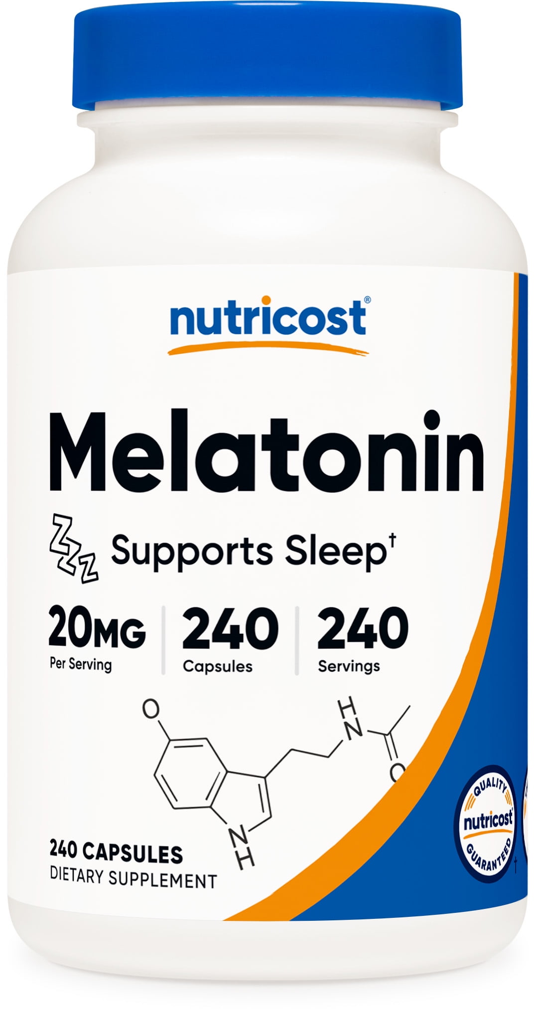 Nutricost Melatonin 20mg, 240 Capsules, Non-GMO Supplement - Walmart.com