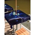 Fantasy Stars Square Outdoor Tablecloth with Umbrella Hole Dark Blue ...