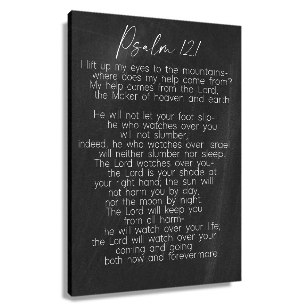 Psalm 121 Wall Art Bible Verse Poster Painting Canvas Artwork For ...