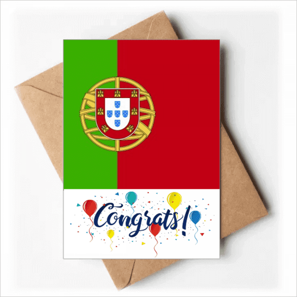 portugal national flag eu country Wedding Cards Congratulations ...