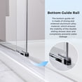 DELAVIN 56-59 in.W x 75 in.H Semi-Frameless Double Sliding Glass Shower ...