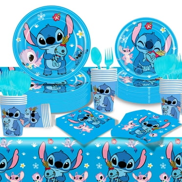 61 PCS Stitch Tableware Sets, Stitch Birthday Party Supplies Paper ...