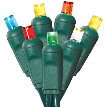 Multicolor Xmas Lights 25ft 50 LED Green Wire Fairy Starry Mini String ...