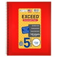 Exceed Spiral Notebook, College Ruled, 5 Subject, 160 Pages, 9" x 11 ...