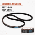 Rear Drive Belt, 137 Tooth, 1-1/8 in. Wide, Reference 40571-04B 1204 ...