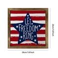 Diceymbol Patriotic Let Freedom Ring Framed Wooden Sign Star Stripe ...
