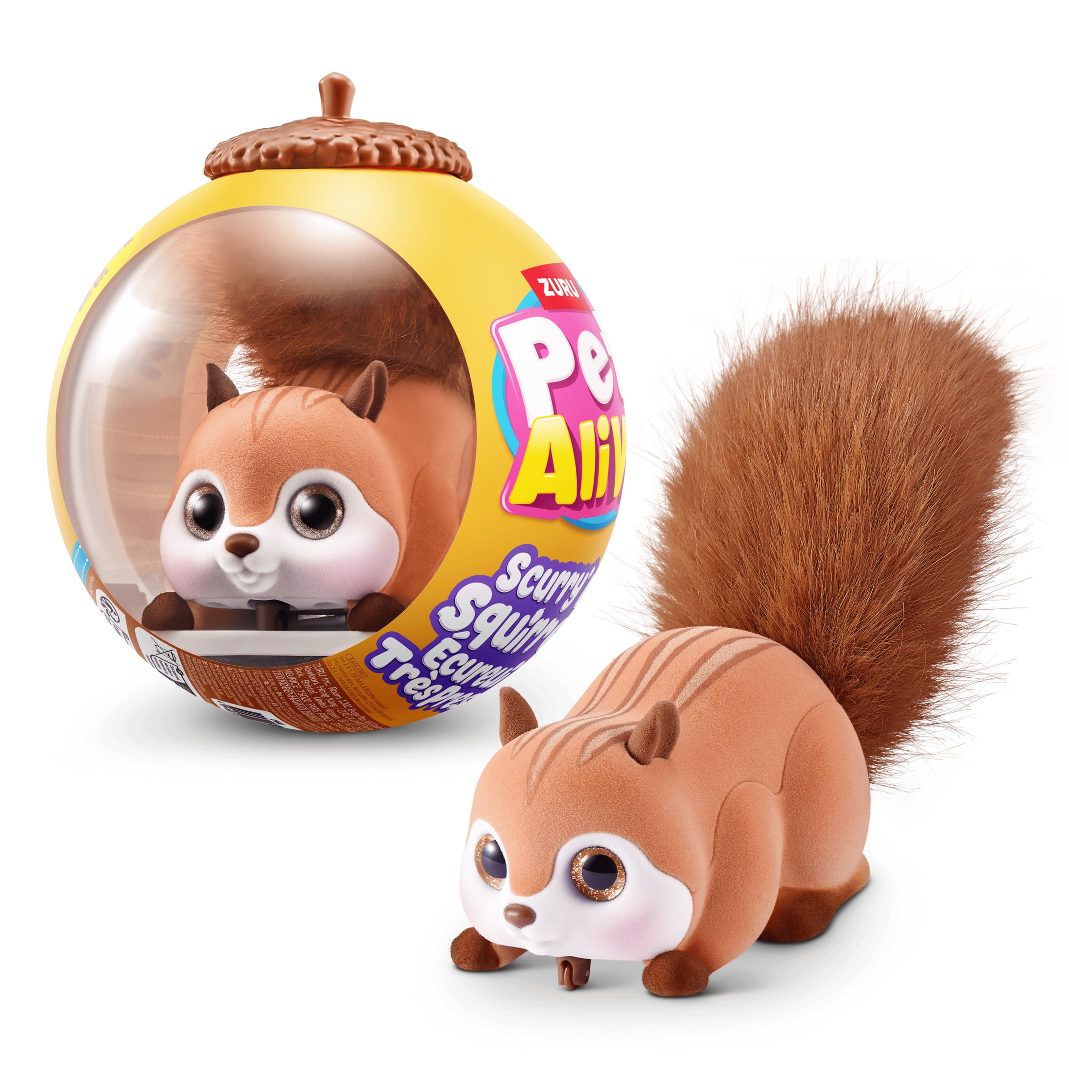 Pets Alive Scurry'n Squirrel Interactive Robotic Pet Toy (Brown),with ...