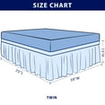 Subrtex Bed Skirt Wrap-Around Dust Ruffle Elastic 15 Inch Bed Cover ...