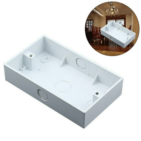 32mm Deep 2 Gang Double Surface Mount Pattress Back Box Wall Socket ...
