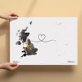 Britain Maldives Country Map Canvas Poster – Neutral Modern Wall Art ...