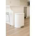 AINUO 13 Gallon Matte White Step-On Trash Can, Soft Close Lid ...
