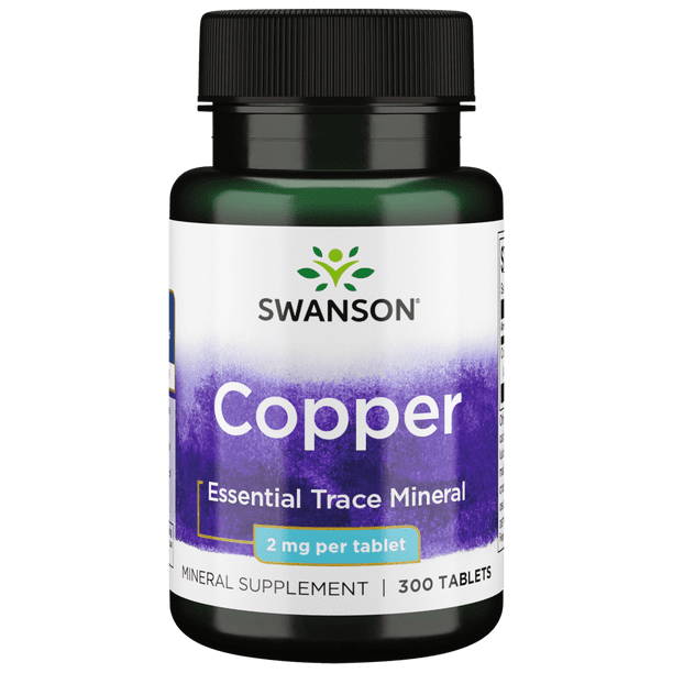 Swanson Copper Tablets, 2 mg, 300 Count - Walmart.com