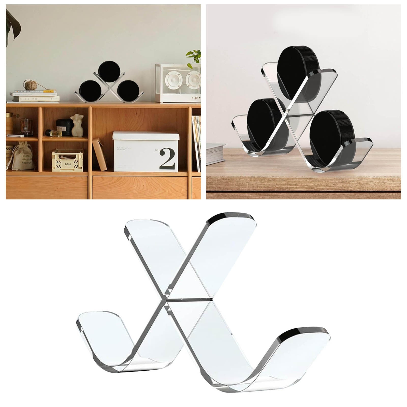 Acrylic Clear Puck Holder Display Stand Rack Showcase Souvenir ...