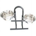 Iconic Pet Adjustable Stainless Steel Pet Double Diner For Dog (U ...