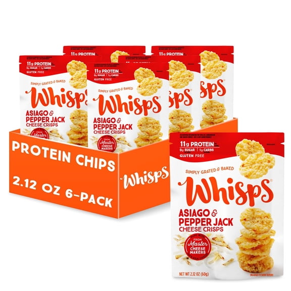 Whisps Parmesan Cheese Crisps - Real Low Carb, Gluten Free, High ...