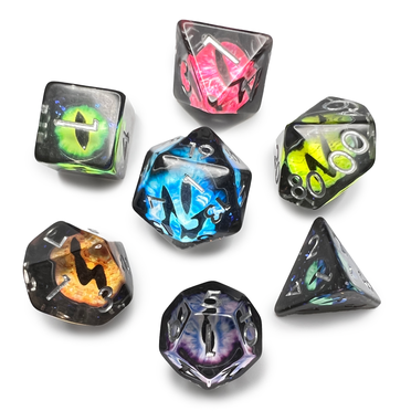 Haxtec Hollow Metal Dice Set D&D Purple Octopus Monster Kraken DND Dice ...