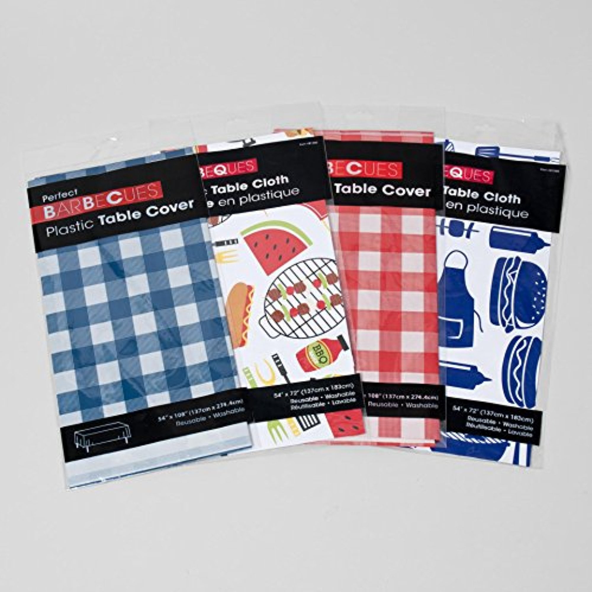 Set of 4 Party and Holiday Themed Table Covers Measuring 54" x 108 ...