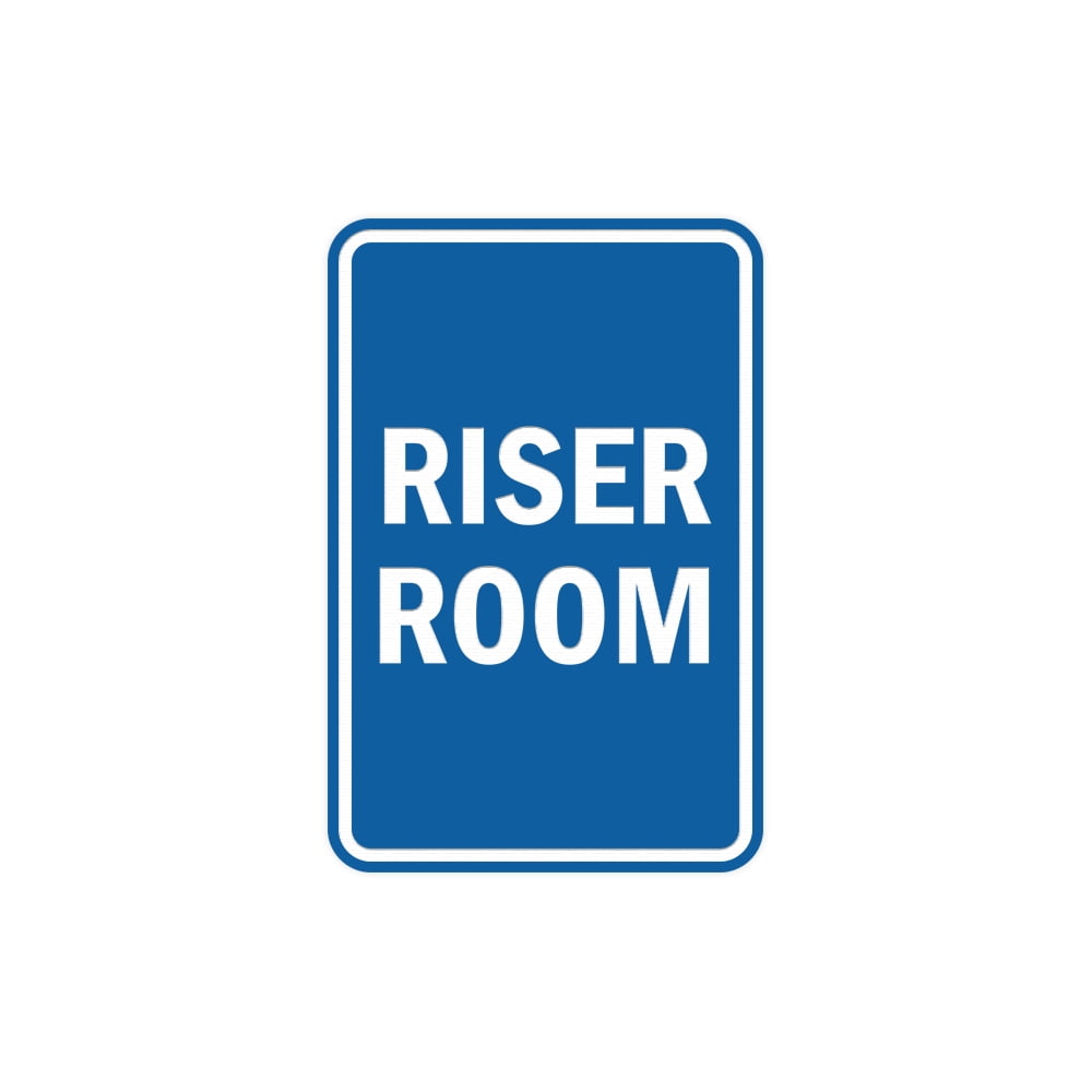 Portrait Round Riser Room Sign (Blue) - Small 4" x 6" - Walmart.com