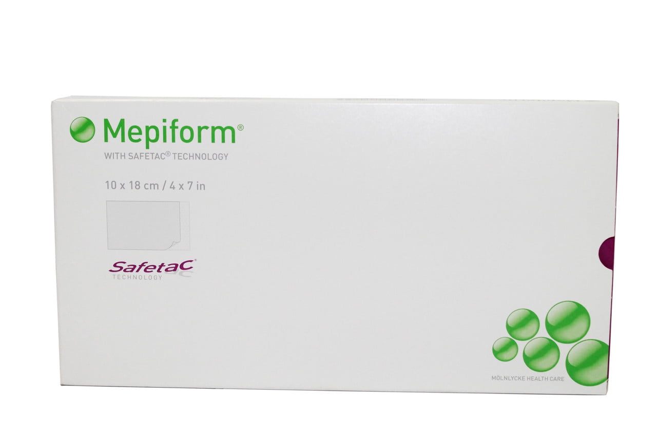 Mepiform 4 x 7 in self-adherent soft silicone dressing box of 5 ...