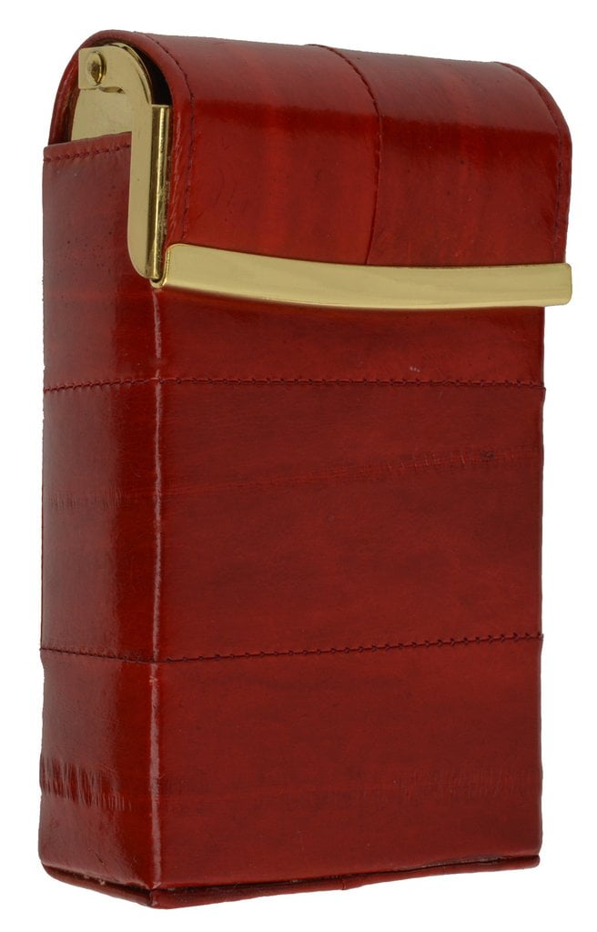 Eel Skin Genuine Leather Sliding Cigarette Case Wallet E 131 - Walmart.com