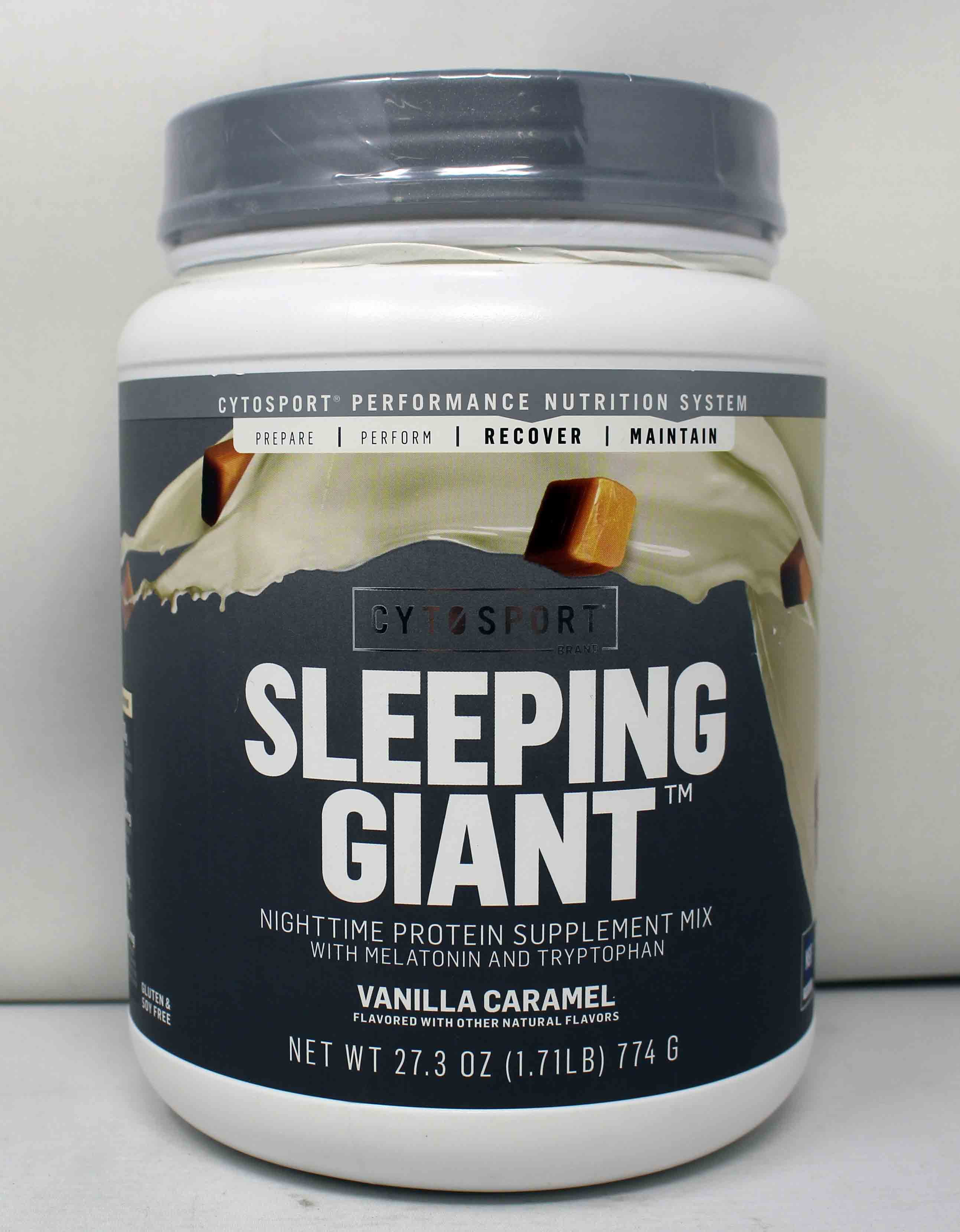 Cytosport Sleeping Giant Nighttime Protein Supplement Vanilla Caramel ...