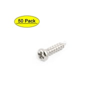 50 Pcs M2.6x8mm Stainless Steel Round Head Self Tapping Screws Bolts ...