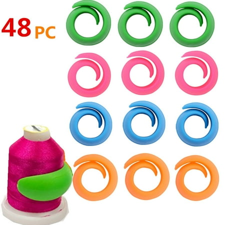 Qianli Lot of 48 Embroidery/Sewing Machine Thread Spools Savers - Mess ...