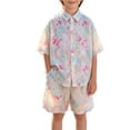 Boys' 2-Piece Jacquard Shirt & Pants Vacation Outfit, perfect for ...