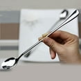 Long Handle Spoon, 2 Pcs 7.6 Inch Stainless Steel Spoon Iced Tea Spoons ...