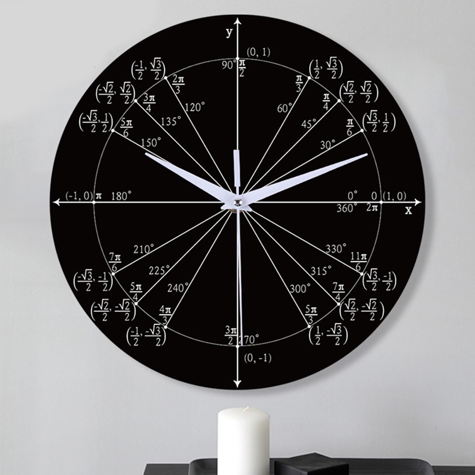 Round Clock 12-Inch Unique Art Design - Mathematical Equations Wall ...