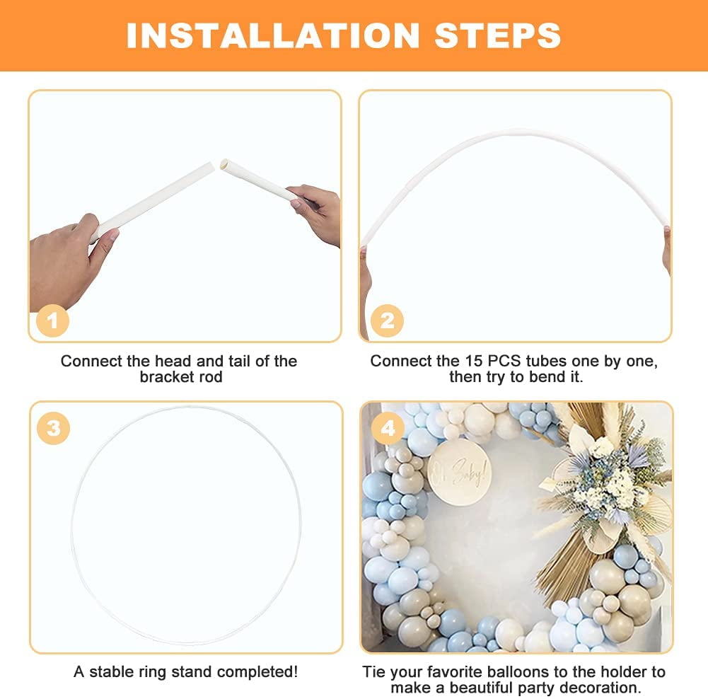 Buy Balloon Circle Frame Kit, Balloon Arch Set Column Stand Base Frame ...
