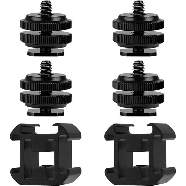 Triple Hot Shoe Mount Adapter Extension Bracket for Microphone Flashes ...