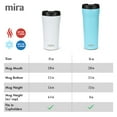 MIRA 16oz Insulated Coffee Travel Mug, Stainless Steel with Screw On ...