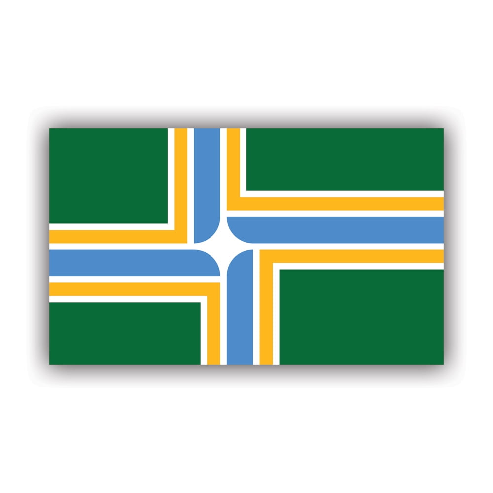 Portland Flag Sticker Decal - Self Adhesive Vinyl - Weatherproof - Made ...