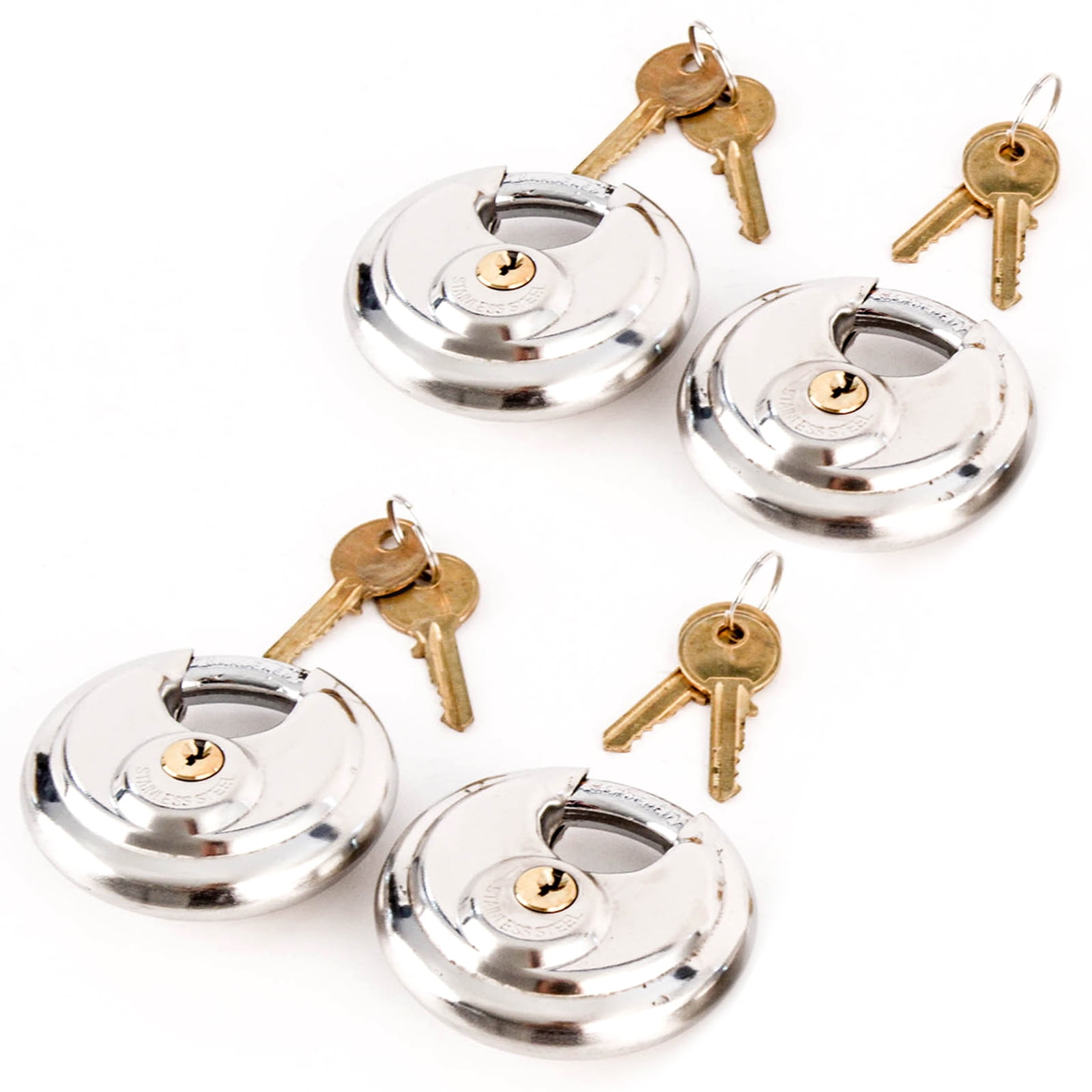 Red Hound Auto 4 Armor Disc Padlock Trailer Brass Cylinder Storage ...