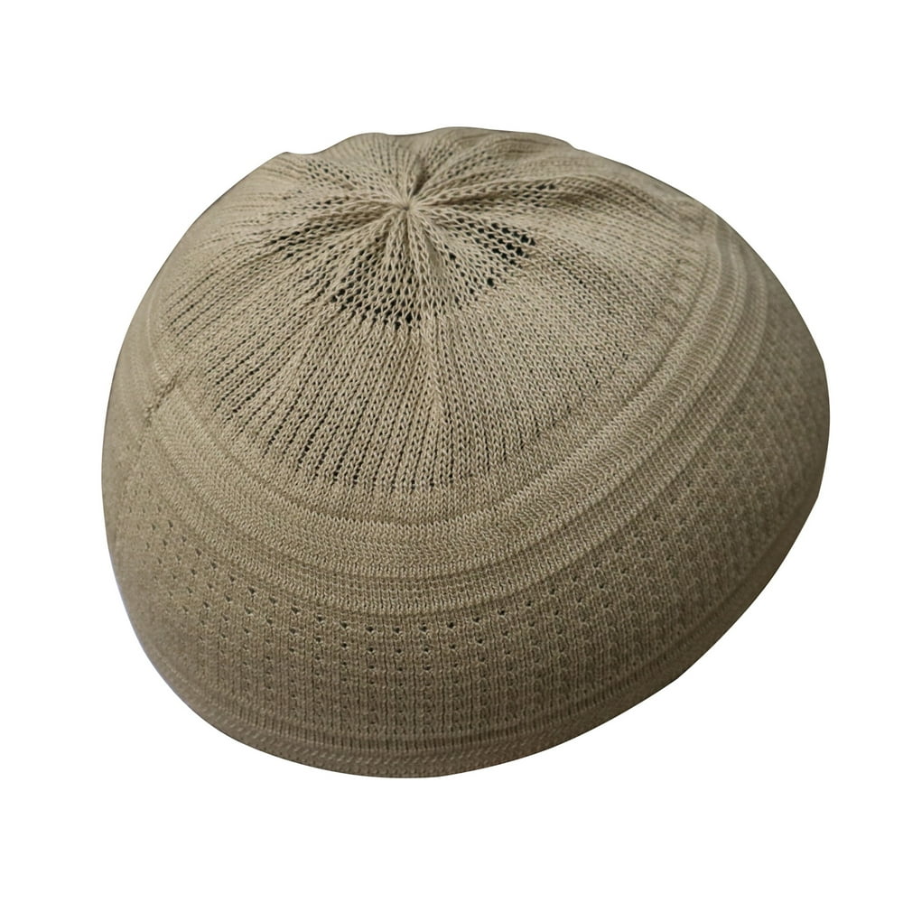 TheKufi® Light Olive Green Cotton Stretch Kufi Hat Prayer Skull Cap ...