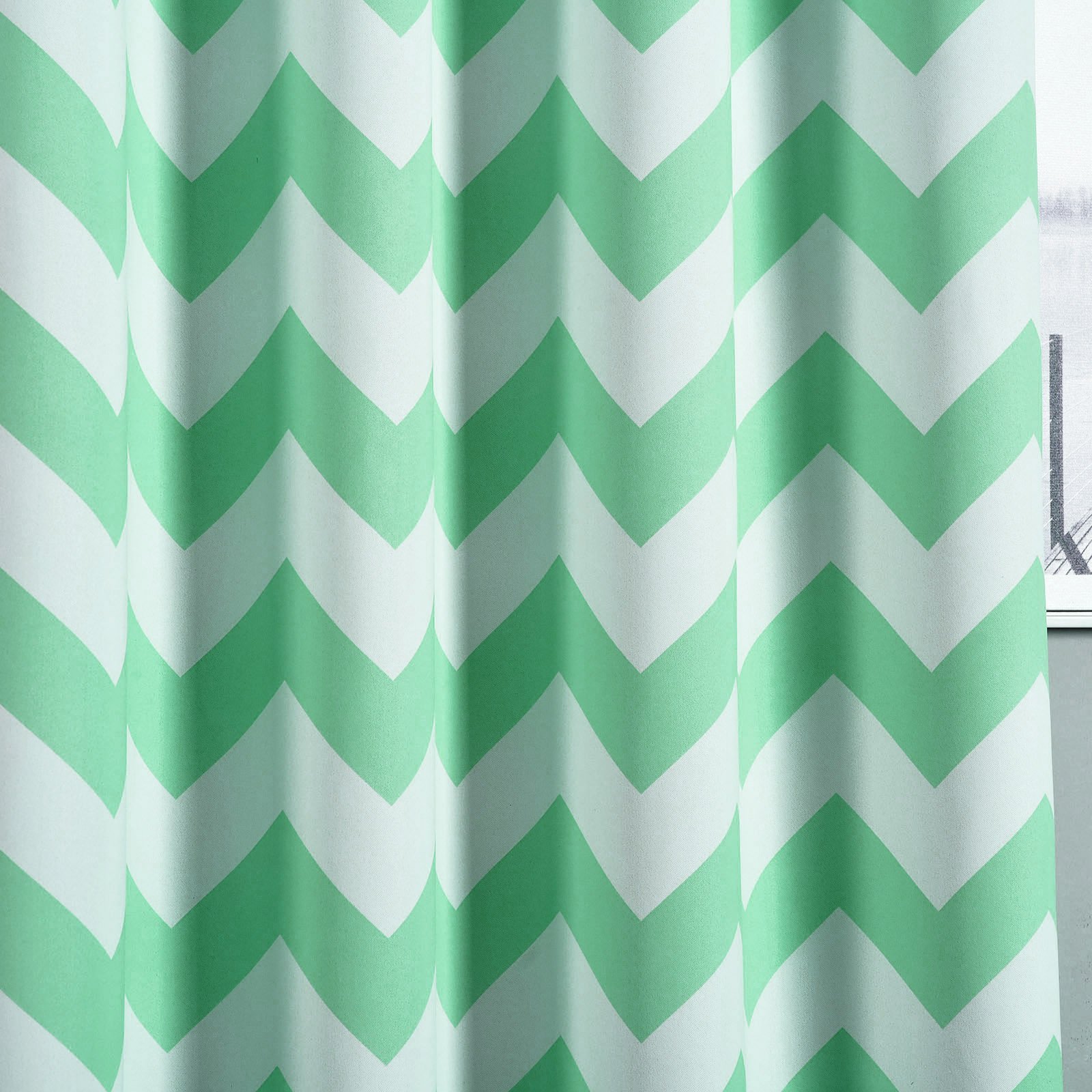 Mint Green Chevron Design
