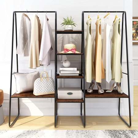 Metal Clothes Rack,Closet Organizer Heavy Duty Clothing Rack, Large ...