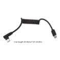 Portable Types C Coiled Cable Flexible Charging Cord 90 Degree Right ...