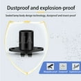 Ruiandsion W02 Black Microwave Light Bulb Base Heat Resistant Curved ...